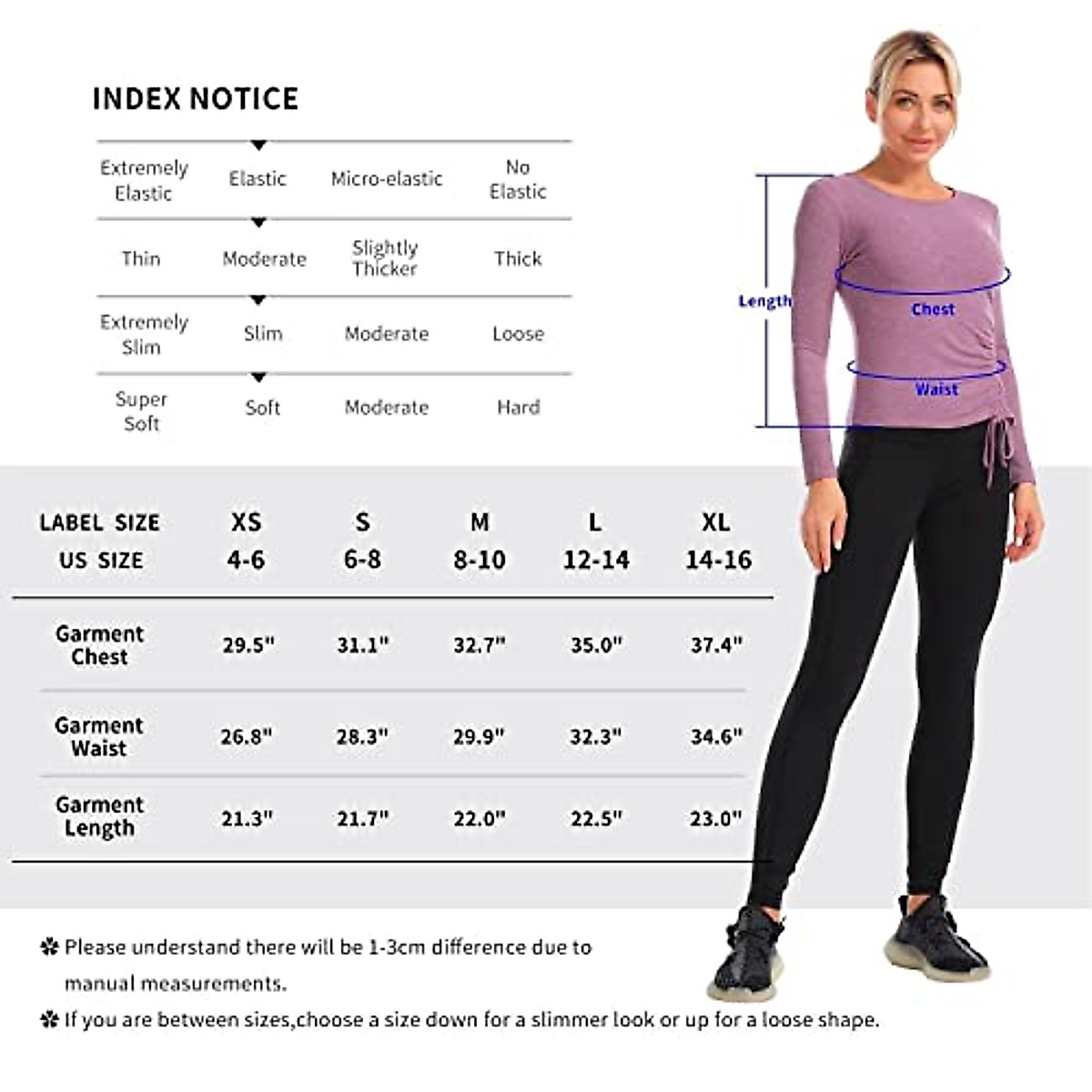 Athletic Tops for Women Long Sleeve Fitted (Black,L)