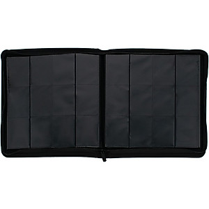 BCW 12-Pocket Zipper-Folio LX Trading Card Binder (Black) | Card Collection Binder with 480 Card Capacity | Archival Safe Pages | Secure Wrap-Around Zipper | Pocket Trading Card Holder Album