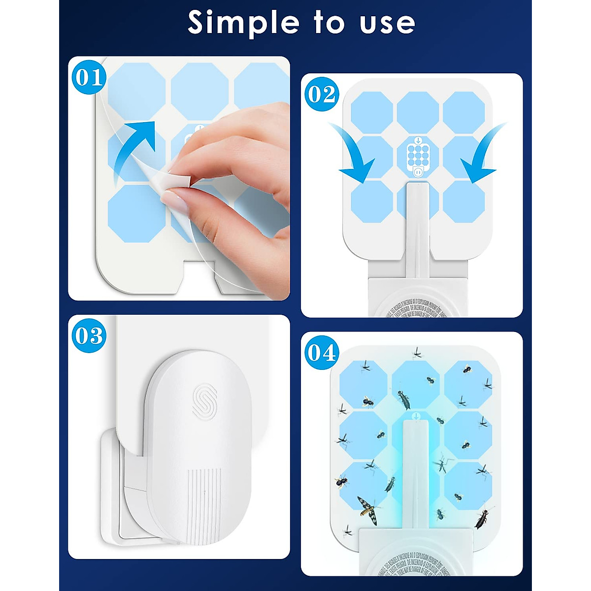 PACETAP 18 Pack Replacement Glue Boards for Dynatrap DT3005W Dot and Safer Home SH502, Indoor Outdoor Dynatrap Refills Glue Card, Sticky Refillable Glue Boards for Dynatrap