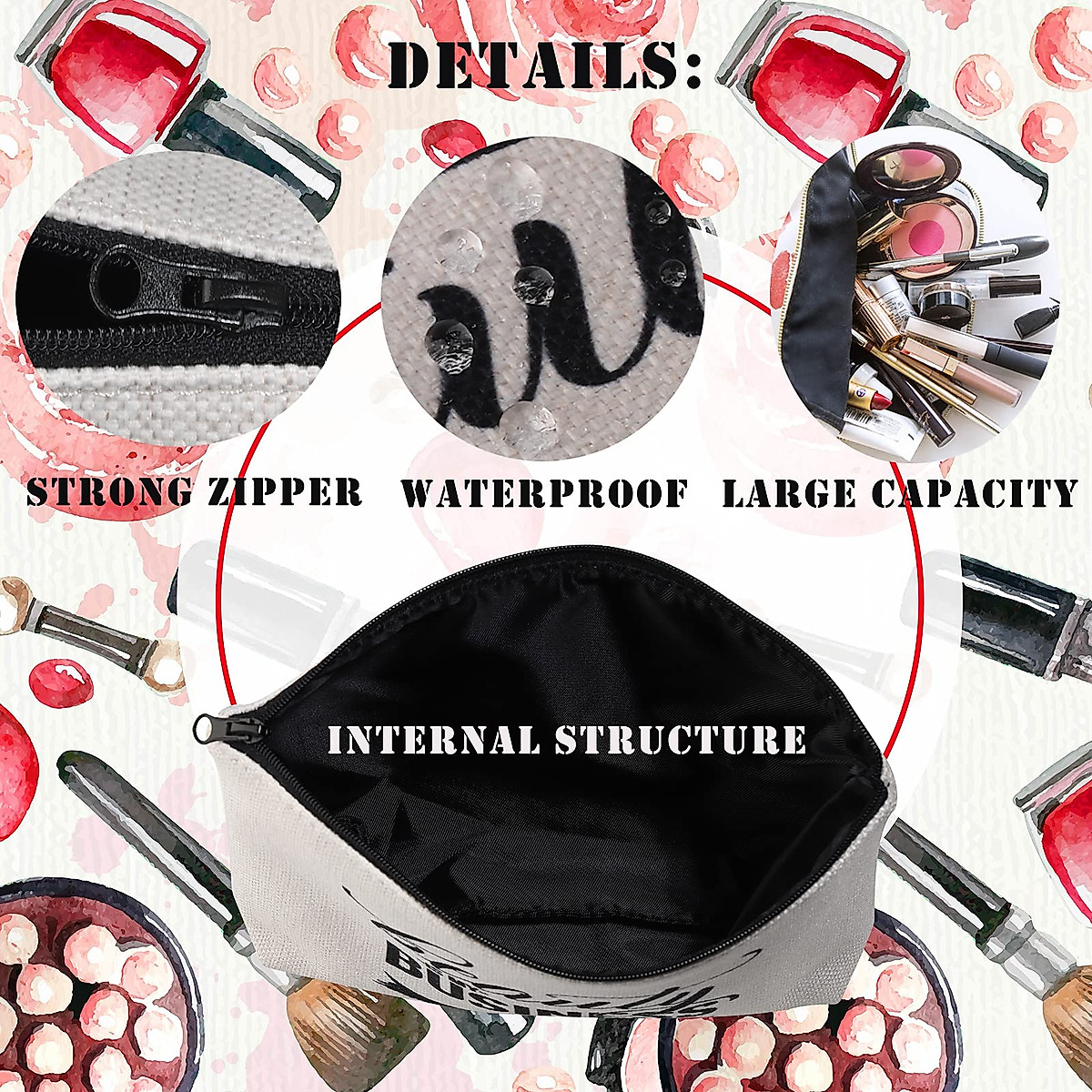 BDPWSS Just One More Chapter Book Lover Cosmetic Bag Literary Book Themed Zipper Pouch Pen Organizer Bag Gifts For Bookworm Readers Librarian Bibliophiles (just one more chapter)