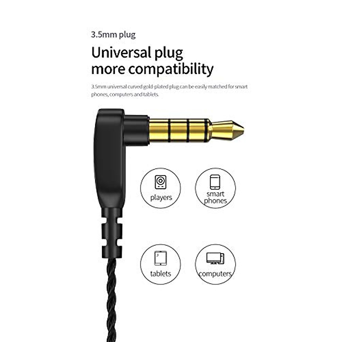 keephifi in-Ear Headphones BLON BL01 10mm Bio-Fiber Diaphragm Earphones for Powerful Sound, HiFi Bass Noise-canceling, No Latency Earbuds for Games, Music,Sports and Videos (no mic, Silver)