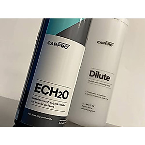 CARPRO ECH2O Waterless Wash, High Gloss Detail Spray, Rinse-Less Wash, and Clay Lubricant Concentrate - 1 Liter (34oz)