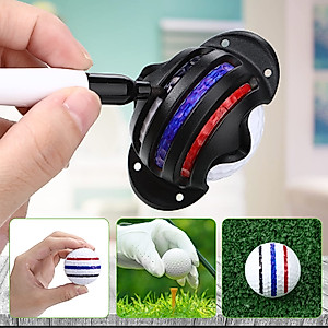 16 Packs Golf Ball Marker Golf Accessories 12 Golf Ball Marking Stencils Letter Stencils Kit Golf Ball Liner Line Marker Template 4 Color Line Markers Pens Golf Ball Alignment and Identification Tool