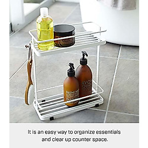 YAMAZAKI Home Bath Rack - Bathroom Shower Storage Holder, Caddy Shelf Organizer, Steel, Short, Water Resistant, No Assembly Req.