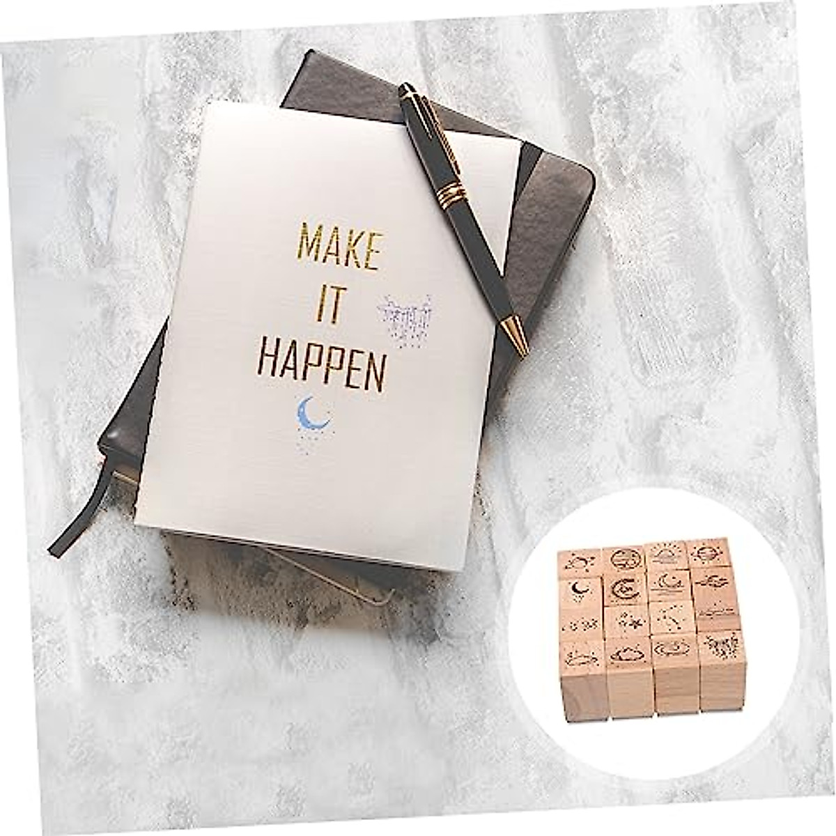 LIGHTAOTAO Kids Stamps 1 Box Wooden Stamp Set Wooden Stamps Stamps Stampers for Stampers Birthday Wood Mounted Rubber Stamp DIY Hand Account Seal Creative Stamps Wood Stamps Kids Stampers