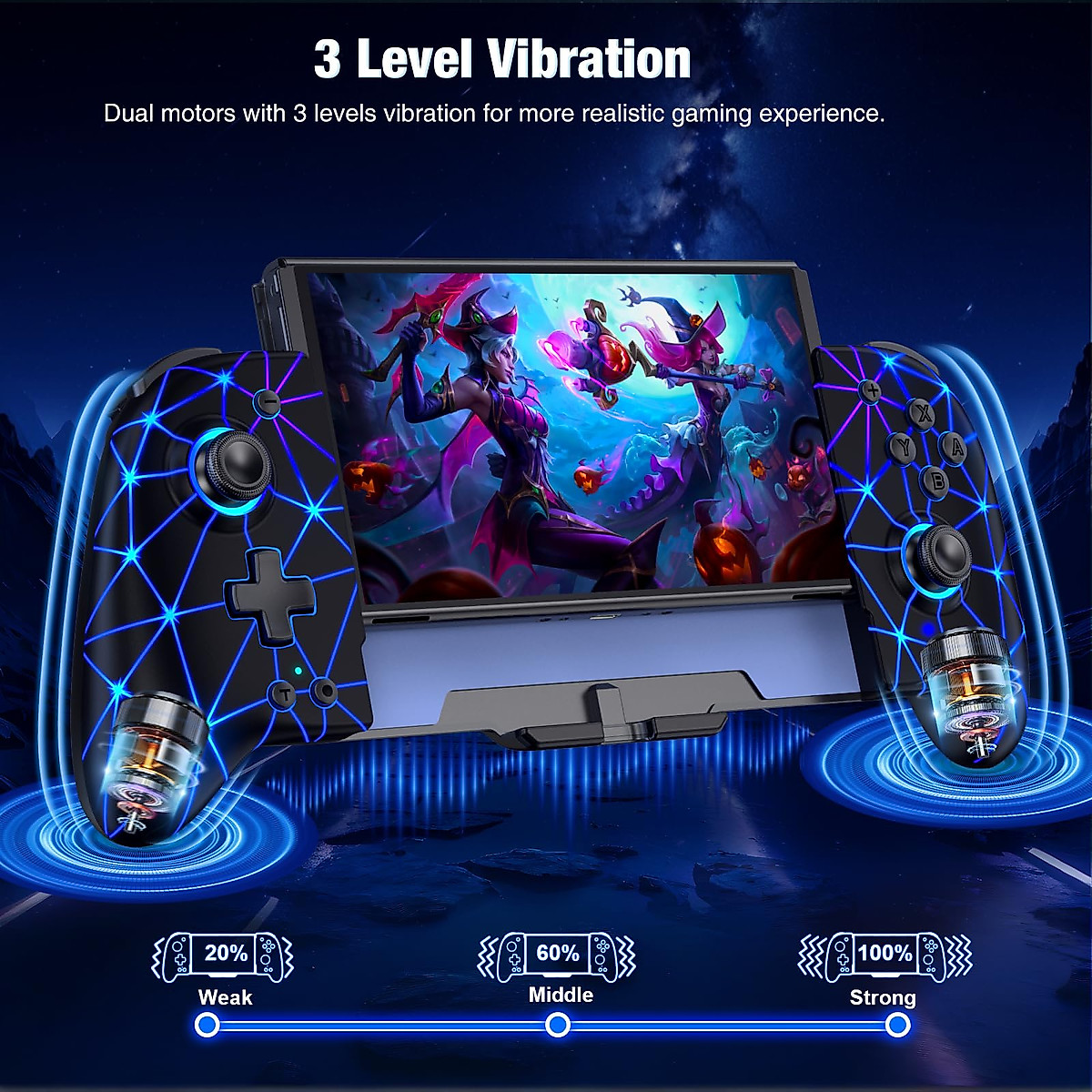 Spican Switch Controllers for Nintendo Switch/Switch OLED Controller, Switch Wireless Pro Controller One-Piece Joypad, Full-Size Ergonomic Handheld Mode Controller Gamepads Standard Controllers