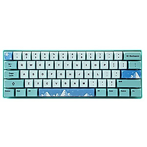BOYI 60% Mechanical Gaming Keyboard,BOYI 61 Mini RGB Cherry MX Switch PBT Keycap 60% RGB Mechanical Gaming Keyboard (Ice Colors, Cherry MX Brown Switch)