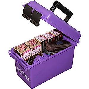 MTM AC50C-25 Ammo Can, 50-Caliber, Heavy-Duty Dual Latching System, Rugged Polypropylene Plastic, O-Ring Seal System, Water Resistant, Bulk Ammo Storage, USA Made, Purple