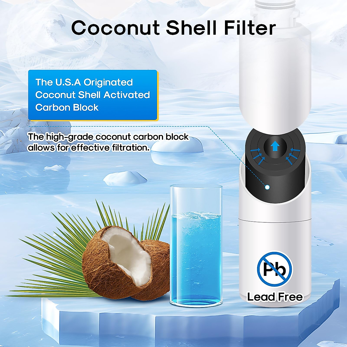 EXCELPURE DA29-00020B Replacement for Samsung HAF-CIN, RF28HMEDBSR,DA97-08006A, RF28HFEDBSR, RF28JBEDBSG, RF261BEAESR, RF4287HARS, RF263BEAESR, RF23HCEDBSR, RF28HFEDTSR,Refrigerator Water Filter,4PACK