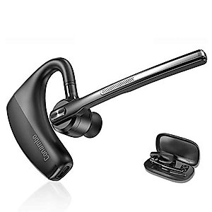 Conambo Bluetooth Headset 5.1 with CVC8.0 Dual Mic Noise Cancelling Bluetooth Earpiece 16Hrs Talktime Wireless Headset Hands-Free Earphone for Truck Driver iPhone Android Cell Phones