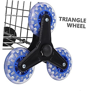 TEHAUX 1 Pair Shopping Wheel Wheelies Collapsible Hand Truck Collapsible Cart Handtruck Shopping Trolley Foldable Hand Truck Fold up Wagon Trolley Cart Wagon Wheels Hand Cart Plastic Blue