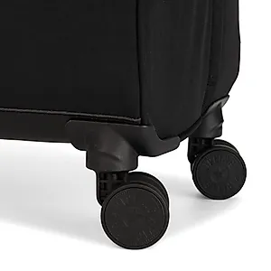 Kipling Spontaneous Softside Spinner Wheel Luggage, Integrated TSA Accepted Lock, Black Noir, Checked-Medium 26,KI6918
