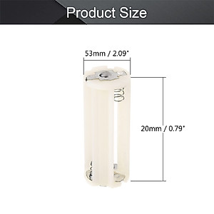 Bettomshin 6Pcs AAA Size Series Connection Battery Convertor Adapter Holder White