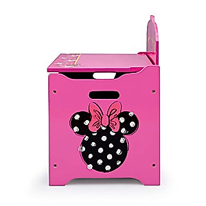 Minnie Mouse 2-Piece Toddler Bedroom Set by Delta Children - Includes Toddler Bed and Deluxe Toy Box, Pink