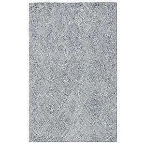 SAFAVIEH Metro Collection Area Rug - 8' x 10', Grey, Handmade Wool, Ideal for High Traffic Areas in Living Room, Bedroom (MET105F)