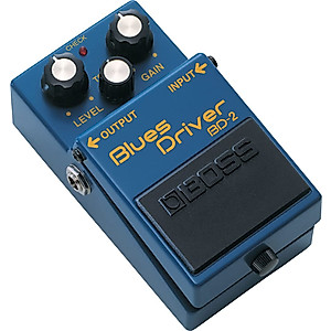 Boss BD-2 Blues Driver Bundle with Power Adapter, 10ft Instrument Cable, 6in Patch Cable, and Picks