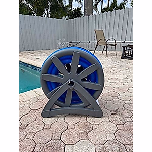 SmartClear SPAGHR001 Swimming Pool Storage Reel – Hose Not Included – Lightweight, Durable Design, Chemical and Weather-Resistant, Grey