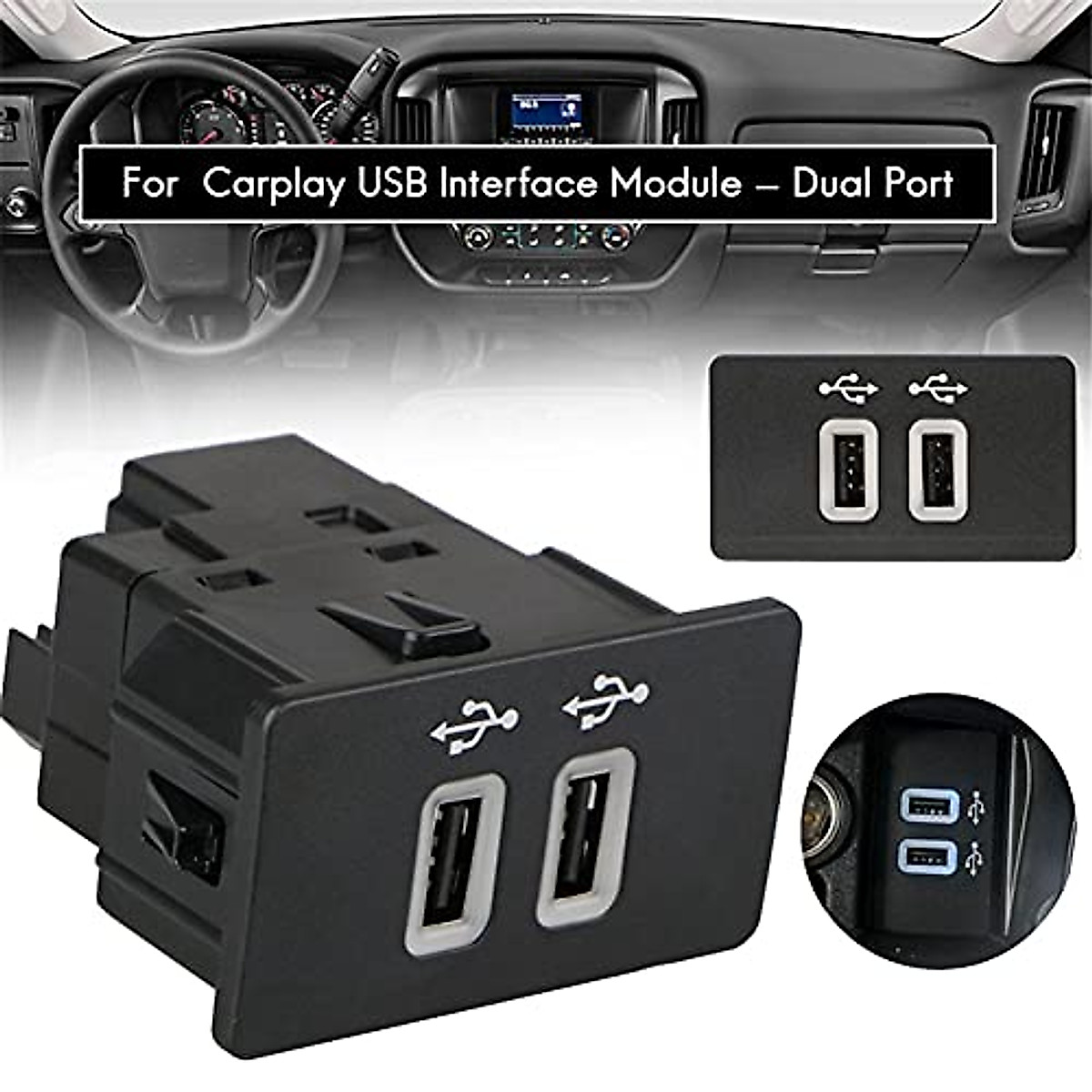 Dual USB Interface Module,MoreChioce USBo Interface Hub Module HC3Z-19A387-E HC3Z-19A387-B HC3Z-19A387-D Fit forC-Max 2017,Expedition 2017,F-250 F-350 F-450 F-550 SuperDuty 2017