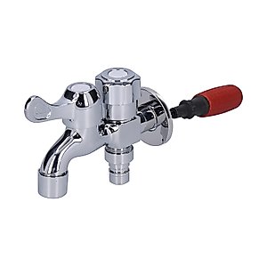 Double Use Tap Water Tap, G1/2 Male Thread Faucet Stainless Steel Double-Use Water Tap, Water Saving Faucet for Washing Machines Garden Irrigation Supplies