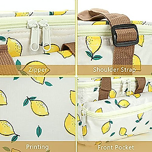 Vomgomfom Lunch Bag Box with Adjustable Shoulder Strap - Portable Lunch Bag, Foldable Lunch Bag for Travel