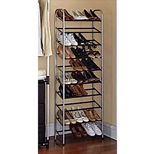 Mainstays 10-Tier Shoe Rack, Silver