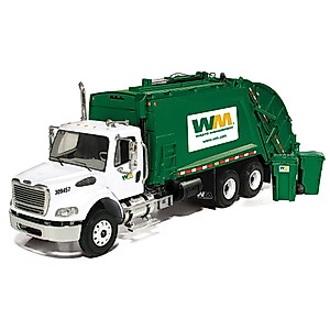 First Gear 1/34 Scale Diecast Collectible Waste Management Freightliner M2 with McNeilus Rear Load Refuse Truck with Trash Carts (#10-3287T)