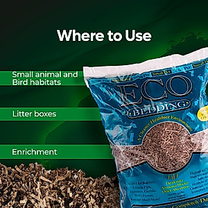 Eco Bedding 99% Dust-Free Paper Bedding for Small Pets & Birds, Eco Natural, 4.5L - Safe, Clean & Comfortable Nesting Material, Ammonia Blocker