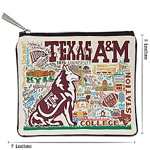 Catstudio Zipper Pouch, Texas A&M University Travel Toiletry Bag, 5 x 7, Ideal Makeup Bag, Dog Treat Pouch, or Purse Pouch to Organize School & Office Supplies for Students, Grads & Alumni