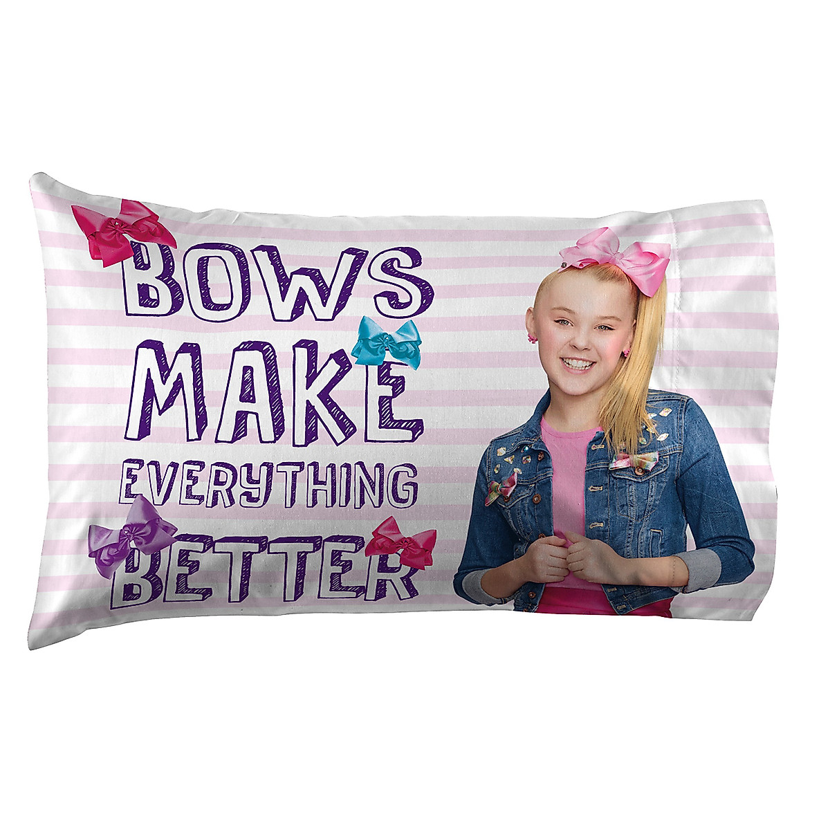 Nickelodeon JoJo Siwa Sweet Life Pink/White 4 Piece Full Sheet Set