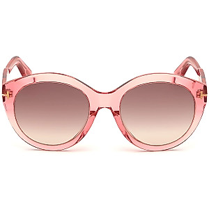 Tom Ford ROSANNA FT0661-72F SUNGLASSES Pink Frame w/Brown 54mm