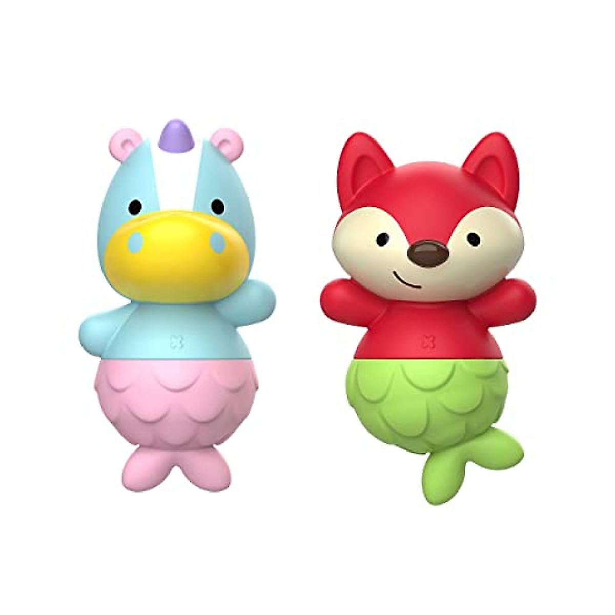 Skip Hop Baby Bath Toy, Zoo Mix & Match Flippers, Unicorn/Fox (Discontinued by Manufacturer)