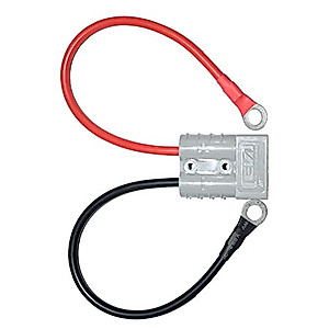 LIXINTIAN 10AWG Battery Adapter Cable，with O-Type Terminal and 45A Connector-1 m/3.28ft