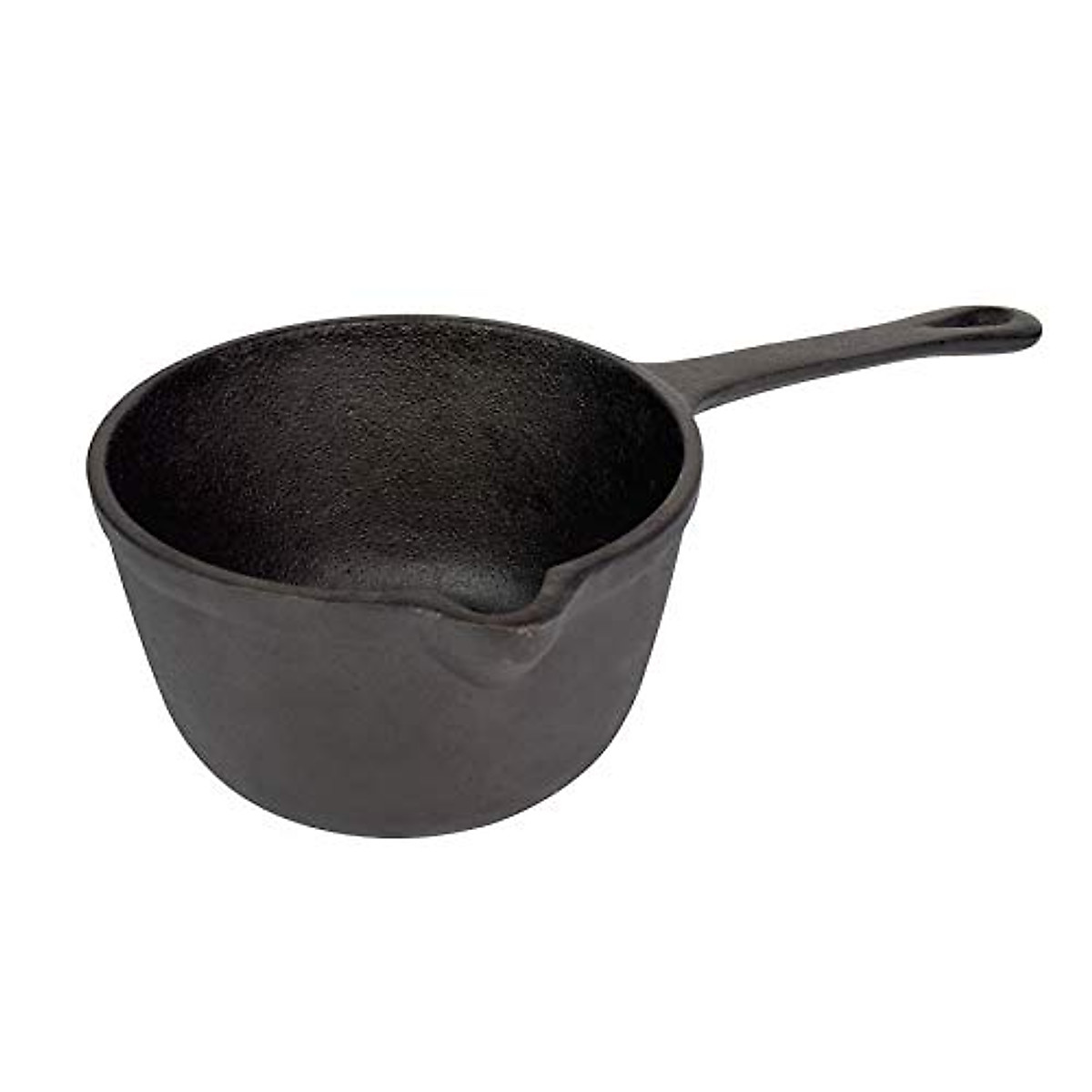 Jim Beam JB0204 Pre-Seasoned Heavy Duty Construction Cast Iron Basting Pot for Grilling and Oven, Large, Black