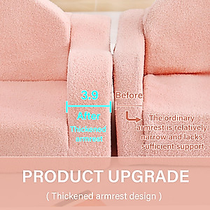 Tiita Kids Sofa, 2-in-1 Kids Sofa Chair, Convertible Children Couch to Lounger, Flip Out Kids Sofa Chair, Toddler Armrest Chair Bed, Folding Kids Play Sofa for Girl or Boy (Grey)