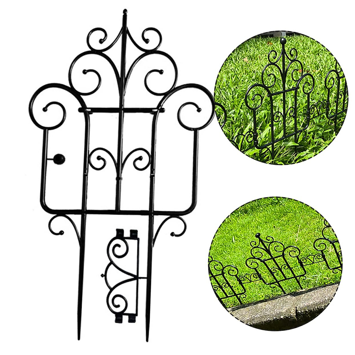 SECFOU Garden Dog Fences for Yard Potted Plant trelli Fixer Upper Patio Fencing Border Snow Fence Flower Climbing trelli Plant Pot trelli Outdoor Lawn Border pet Fence Edging Plastic Edge