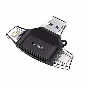 BoxWave Smart Gadget Compatible with ASUS Chromebook CX1 (CX1500) - AllReader SD Card Reader, microSD Card Reader SD Compact USB for ASUS Chromebook CX1 (CX1500) - Jet Black