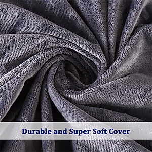 WhatsBedding Pregnancy Pillows for Sleeping, U Shaped Full Maternity Body Pillows with Machine Washable Velvet Cover (55 inches, Dark Grey)