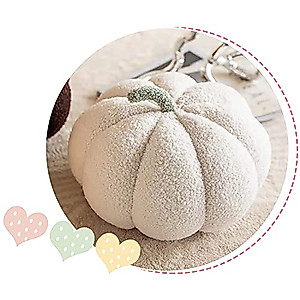 Sdetrcq Halloween Pumpkin Pillow Decor, Pumpkin Plush Pillow Fleece Stuffed Pumpkins Decoration Halloween Pumpkins Throw Pillow for Couch, Soft Halloween Pumpkin Decor Gifts (White, 8'')