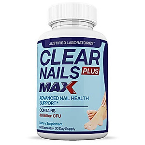 (3 Pack) Clear Nails Plus Max Pills 40 Billion CFU Probiotic Supports Strong Healthy Natural Clear Nails 60 Capsules