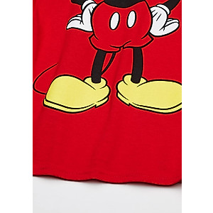 Disney baby boys Mickey Headless Short Sleeve Crew Neck infant and toddler t shirts, Red, 4T US