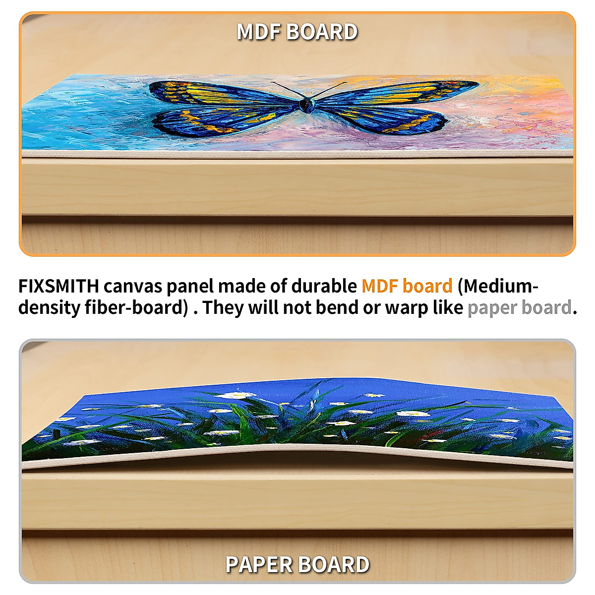 FIXSMITH Canvas Boards for Painting 12x16 Inch, Super Value 14 Pack Paint Canvases, White Blank Canvas Panels, 100% Cotton Primed, Painting Art Supplies