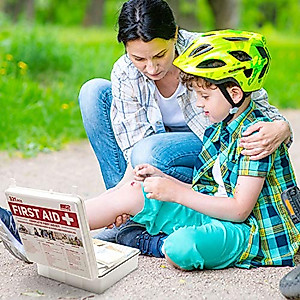 Complete 321 Piece Emergency First Aid Kit | Business & Home Medical Supplies | Wall Mountable Hard Case | Office, Car, Travel, School, Camping, Hunting, Sports