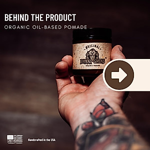 Johnny Slicks Oil Based Pomade | Organic Hair Styling for Men, Low to Medium Hold | Promotes Healthy Hair Growth & Helps Hydrate Dry Skin, (Rugged, 4 Ounce) Veteran Owned, USA Made.