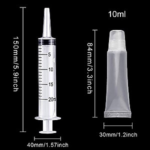 Rolybag 22 Packs Lip gloss Empty Tubes Containers(10ml)，Travel empty bottle，Refillable Soft Cosmetic Squeeze Tubes For Women &Girls DIY Lip Gloss Cosmetics