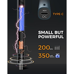 Kingsdun Mini Electric Screwdriver Set, 57-in-1 Small Power Precision Screwdriver Set with 48 Magnetic Bits, Cordless Screwdriver Rechargeable Torque Repair Tool Kit for Phone Watch Camera Laptop