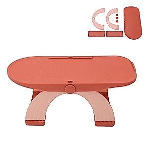 Qinlorgo Shoe Slots Organizer, Space Saving Shoe Stacker Double Layer Practical Handy for Home for Apartment (Orange)