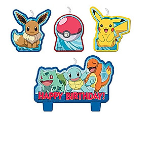 Pokémon Birthday Party Supplies and Decorations Pack: Pokémon Party Supplies and Decorations; Banner, Swirls, Centerpiece, Birthday Candle Set, and more