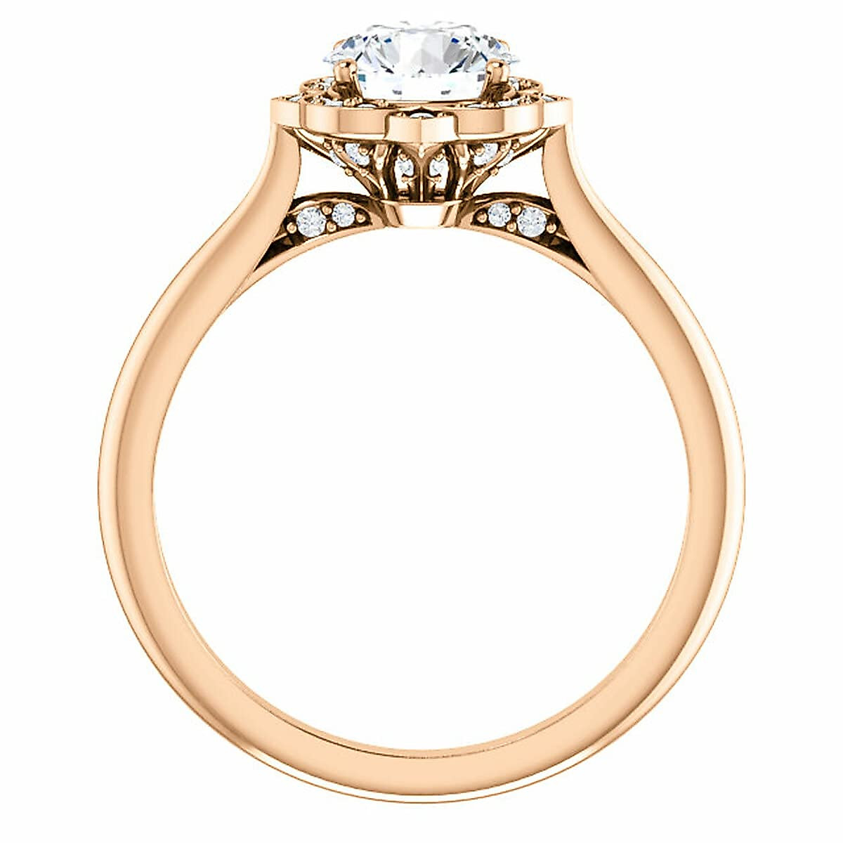 SISGEM 10K 14K 18K Solid Gold Engagement Rings for Women,Set 1.125/2.125 carat(cttw) Round Cut Moissanite Rings Wedding Engagement Anniversary Promise Bridal Bands with Engraved Name (18K-Gold)