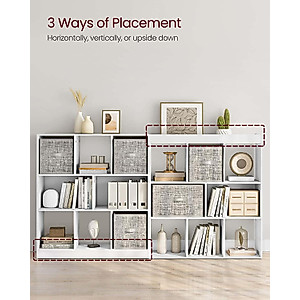 wenyuyu Cube Storage Organizer Freestanding Bookcase Modern Bookshelf, Multipurpose Display Case Shelf Cabinet for Living Room Study Home Office (White)