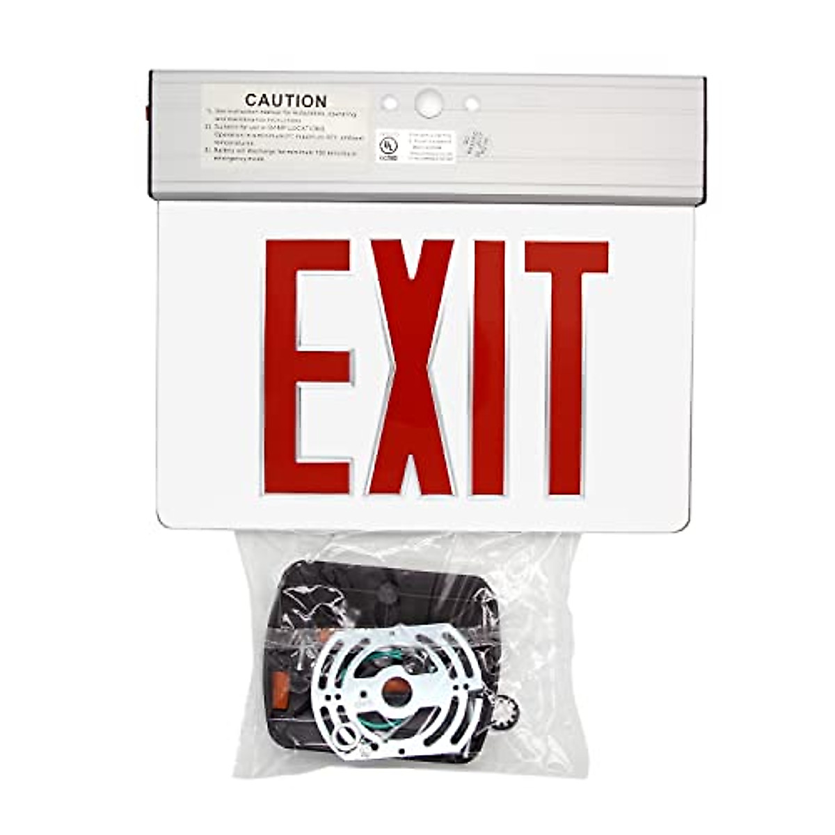 DOIT Exit Sign, 4 Pack Green Exit Signs Emergency Light 120/277V Commercial LED Exit Light Combo with Backup Battery